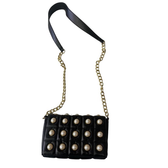 Versona | Bags | Versona Black Studded Pearls Crossbody Bag | Poshmark